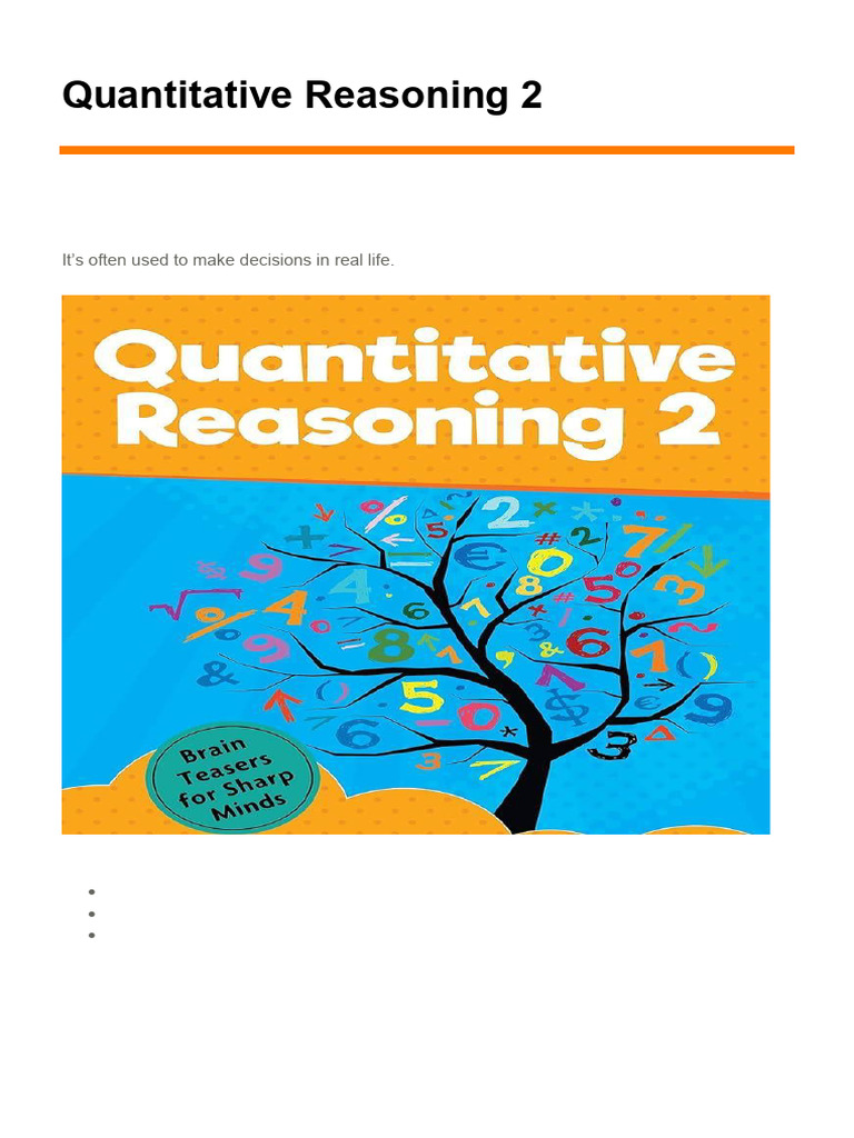 Logic Concepts in Quantitative Reasoning | PDF | Argument | Logic