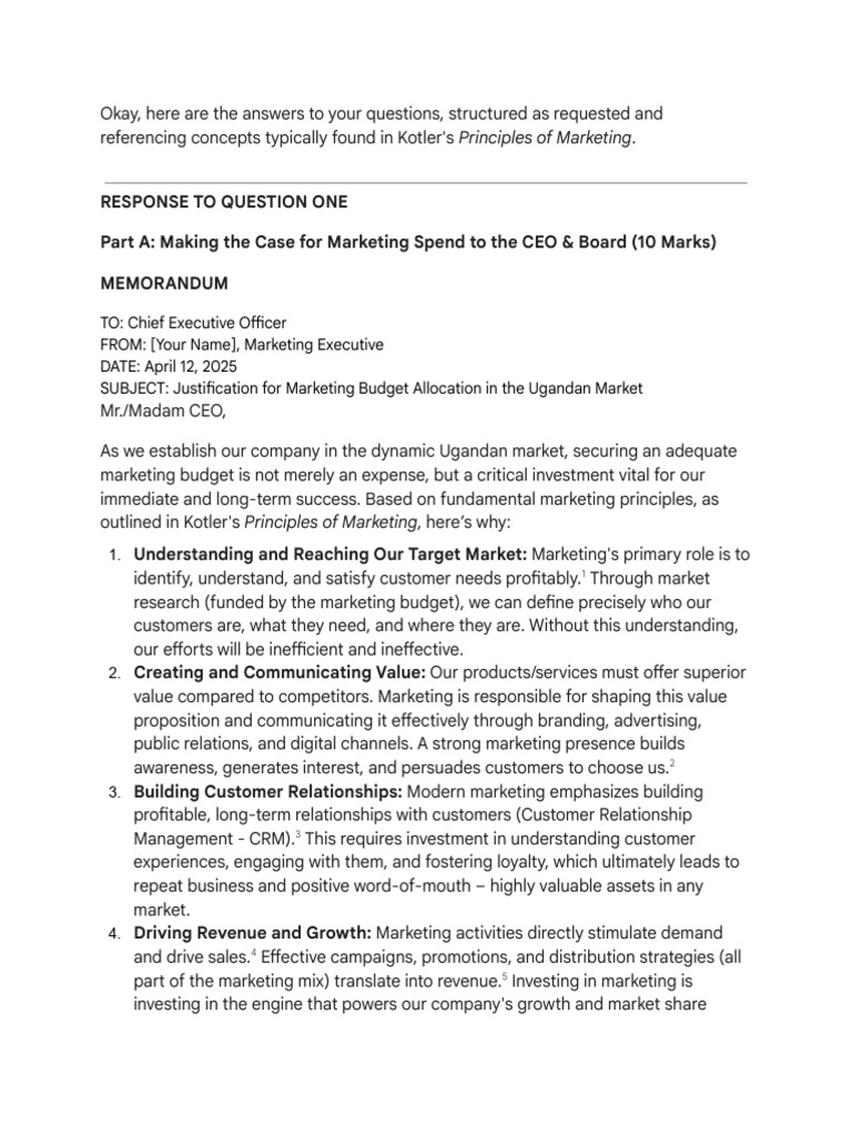 Principles of Marketing Notes | PDF | Marketing | Market Segmentation