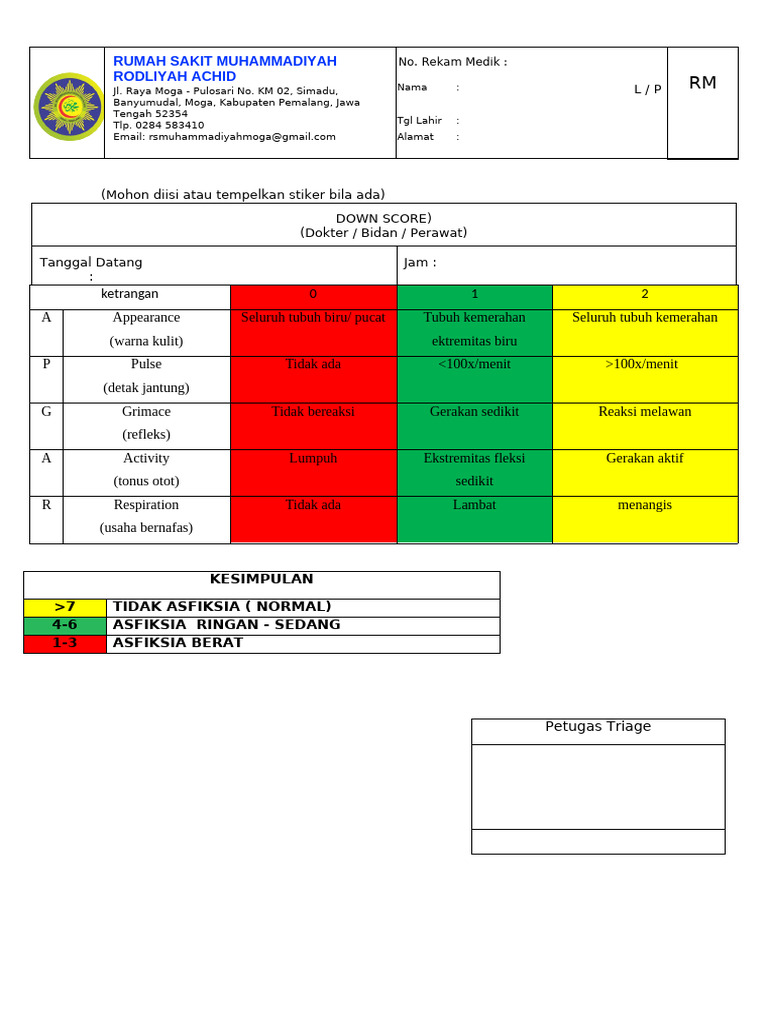 Apgar Score Bayi | PDF