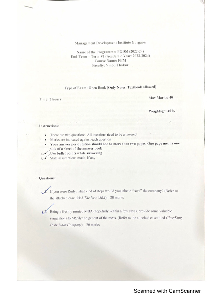 Term 6_FBM_2022-24 | PDF