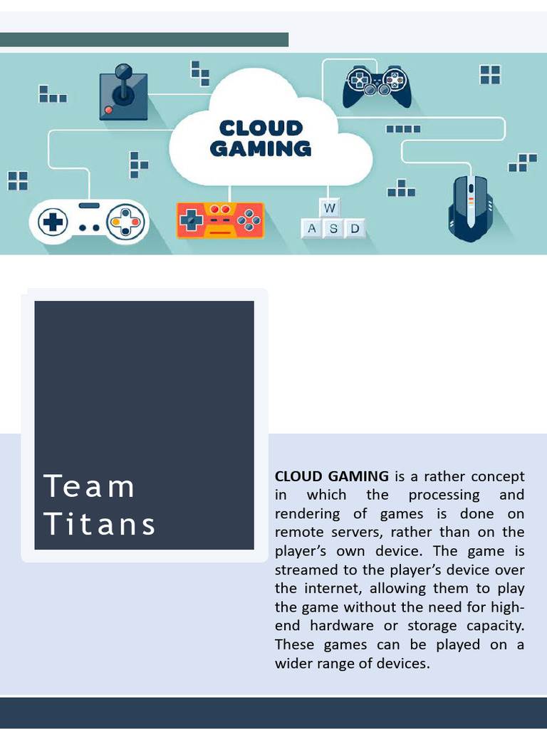 Cloud - Gaming - Research - Report Team Titans | PDF | Cloud Computing | Computing