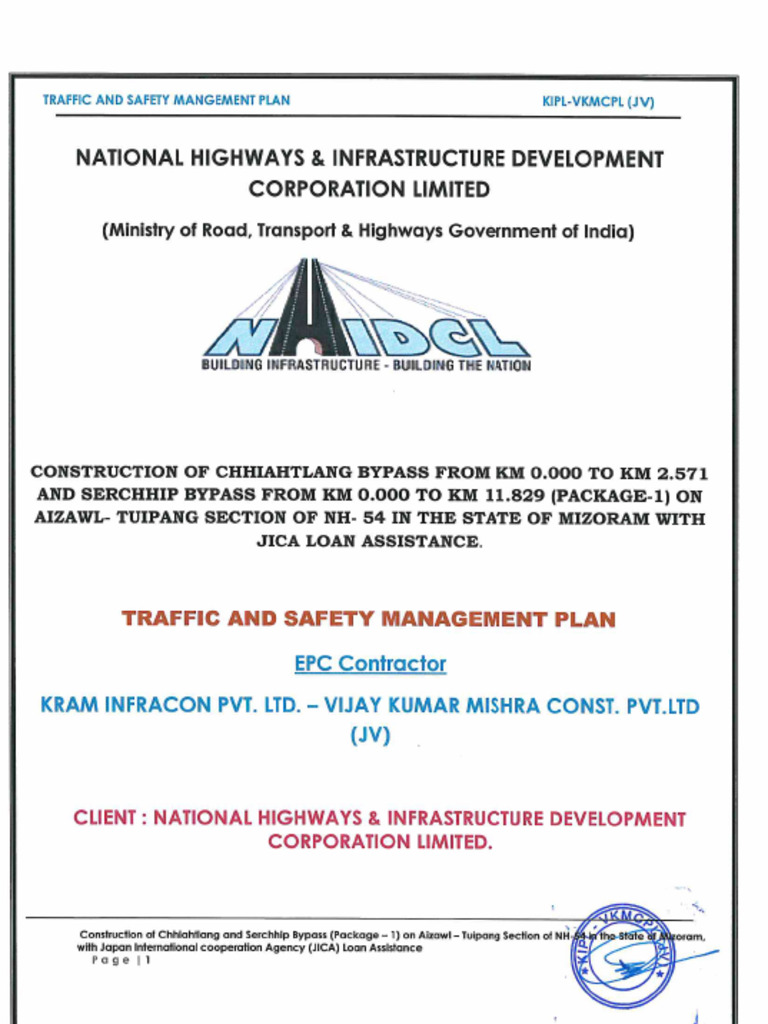 Traffic Safety Management Plan | PDF | Traffic | Personal Protective ...