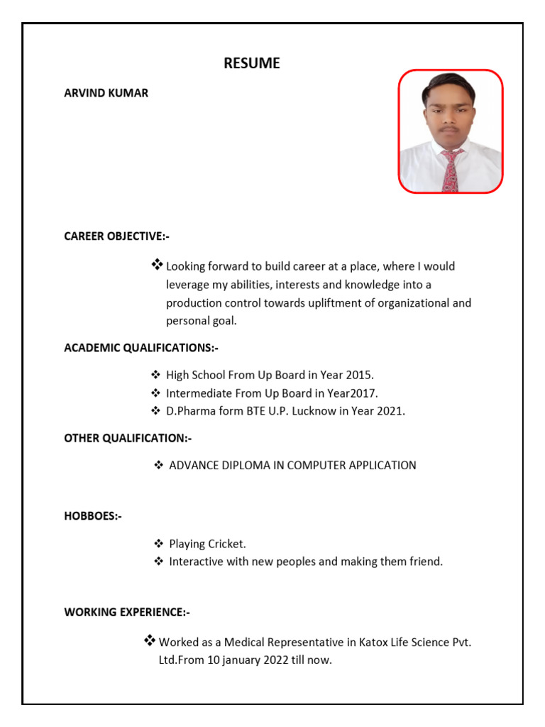 Experience Resume Arvind | PDF