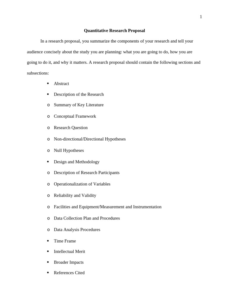 Research Proposal Template - Quantitative | PDF | Hypothesis | Validity ...