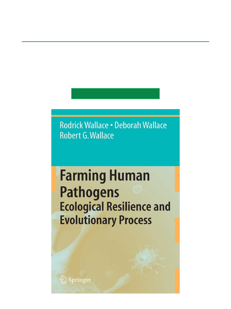 Farming Human Pathogens Ecological Resilience and Evolutionary Process ...