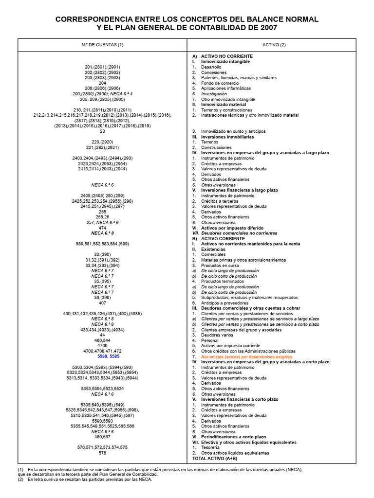 3 Balance Modelo Normal NECA CS | PDF | Contabilidad | Valor neto