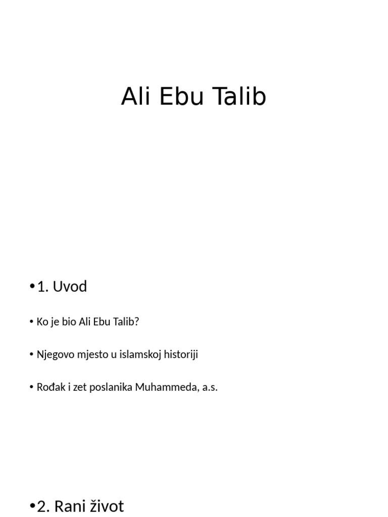 Ali Ebu Talib | PDF