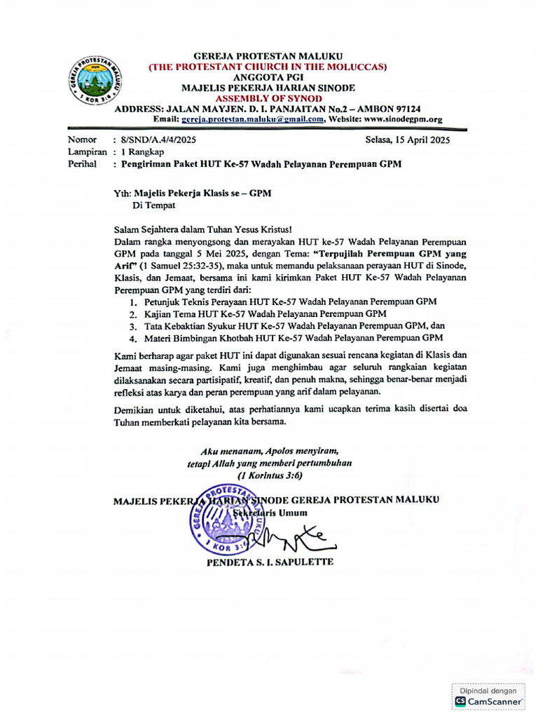 Paket HUT Ke-57 WPP GPM | PDF