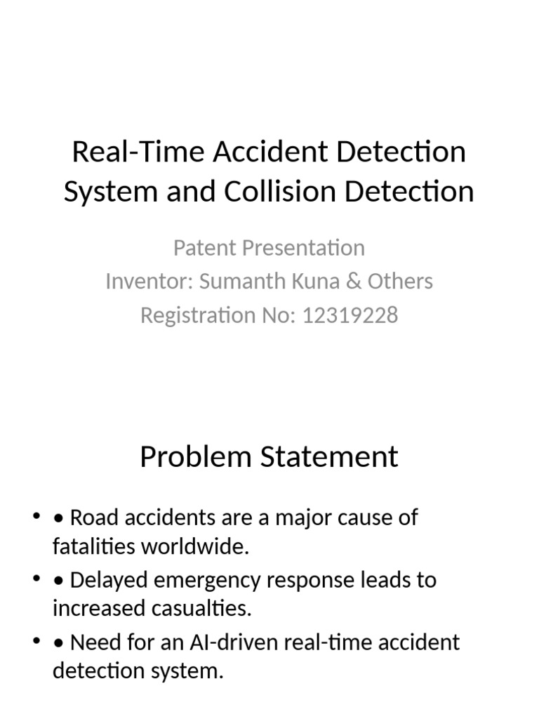 AI-Powered Real-Time Accident Detection | PDF