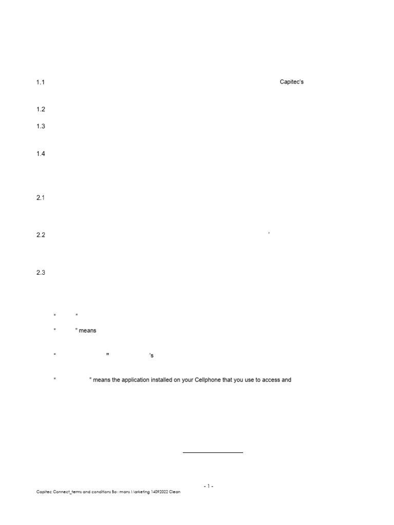 Capitec Connect - Terms and Conditions 2022 | PDF | Mobile Phones ...
