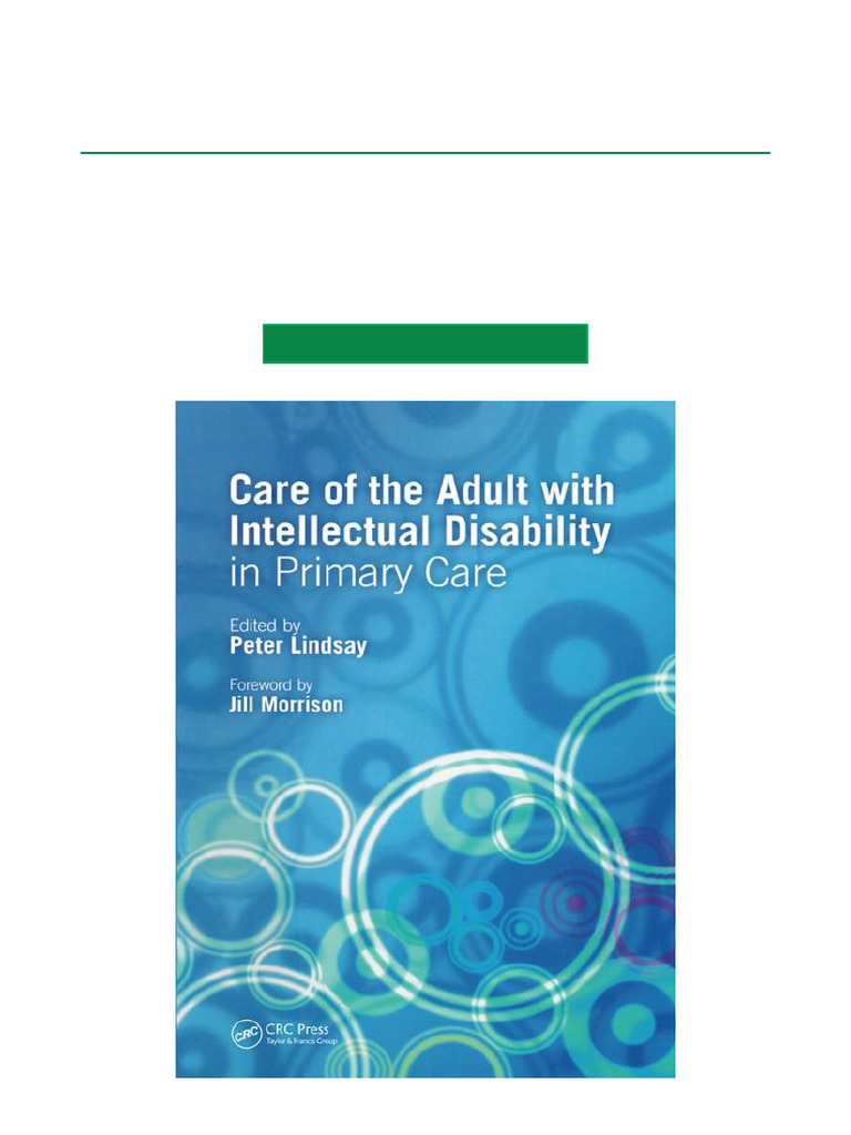 Care of The Adult With Intellectual Disability in Primary Care, 1st ...