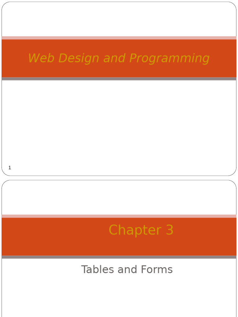 Chapter3 Tables&Forms | PDF | Web Server | Internet & Web