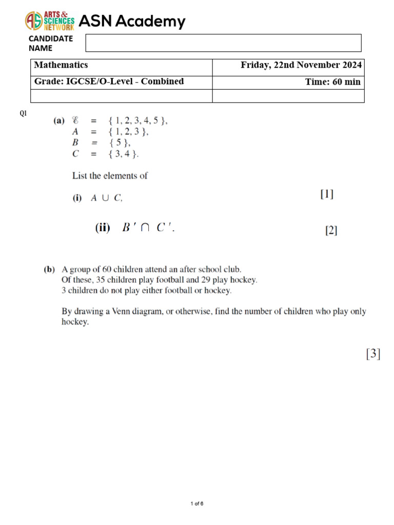 Math-OL COMBINED TEST 10 - Jan - 2025 | PDF