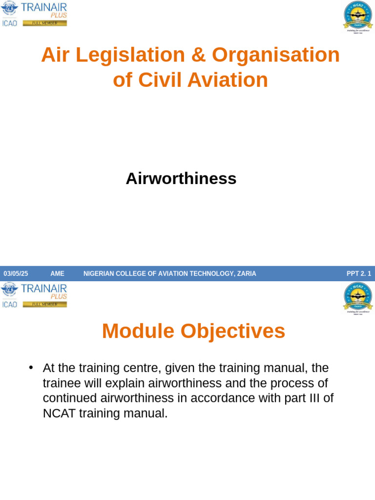 Airworthiness Powerpoint | PDF | Aviation | Transport