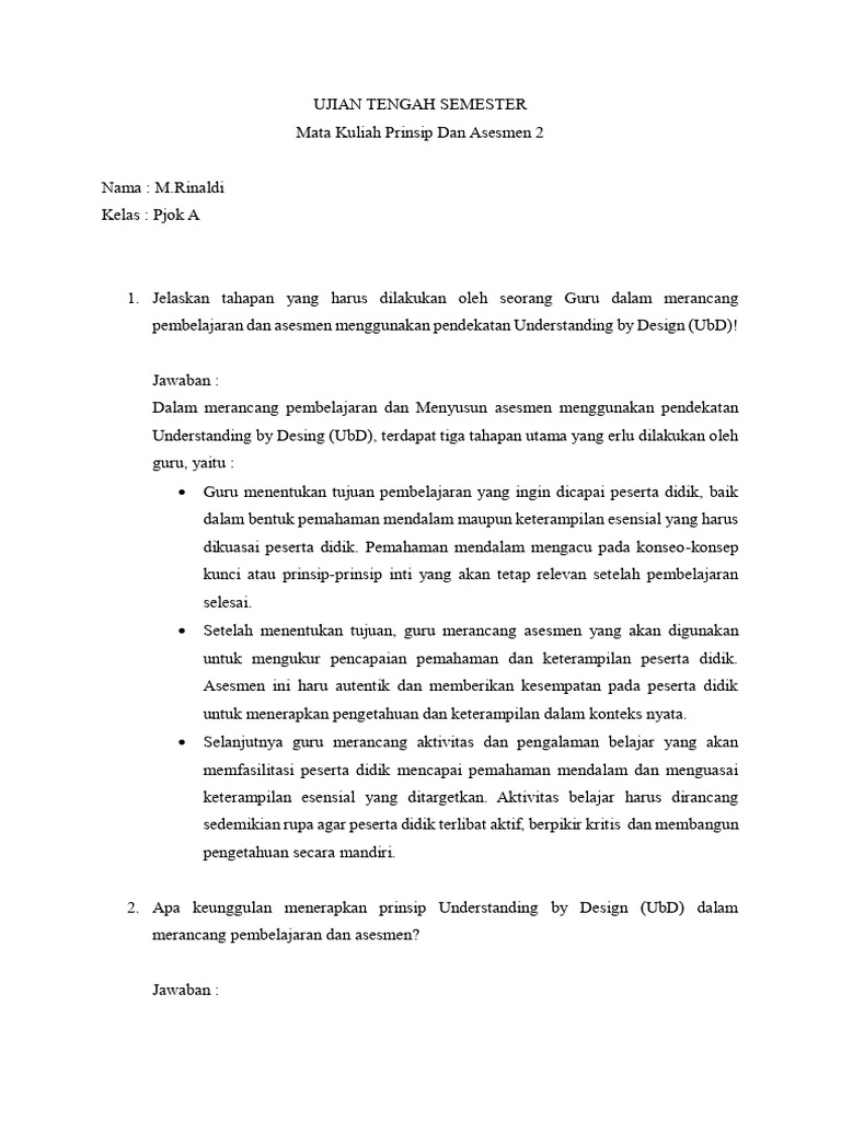 UTS- ASESMEN II | PDF