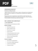 Habit Reversal Training Worksheet PDF | PDF