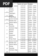 December Duty Roster 2024 | PDF