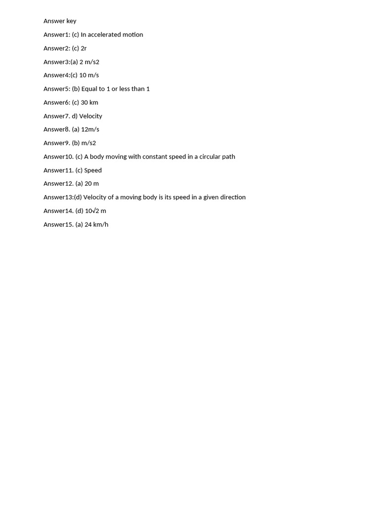 Answer Key,Lesson 8, Test | PDF