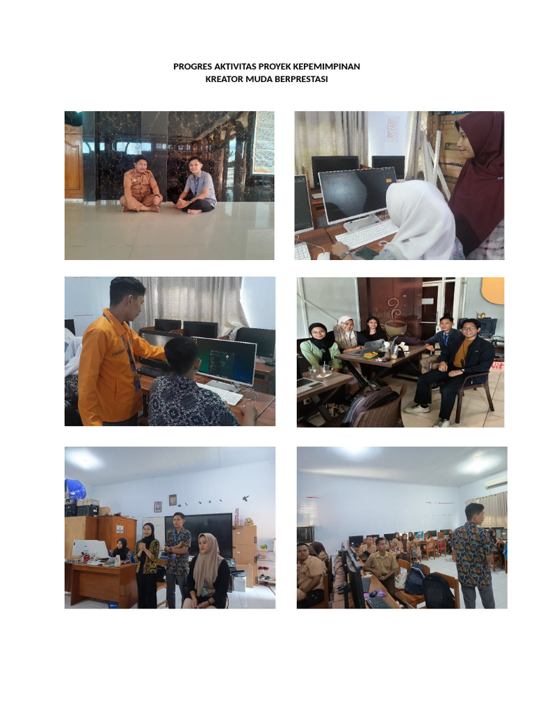 Progres Aktivitas Proyek Kepemimpinan | PDF