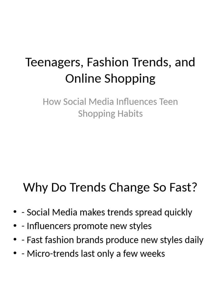 Teen Shopping Trends and Influences | PDF