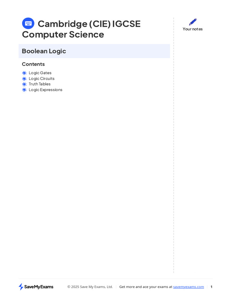 Boolean Logic | PDF | Logic Gate | Digital Electronics