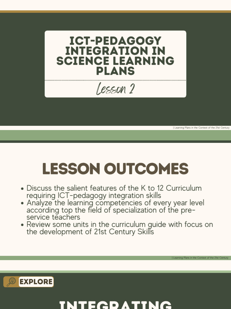 ICT Pedagogy in Science Learning Plans | PDF | Information And ...