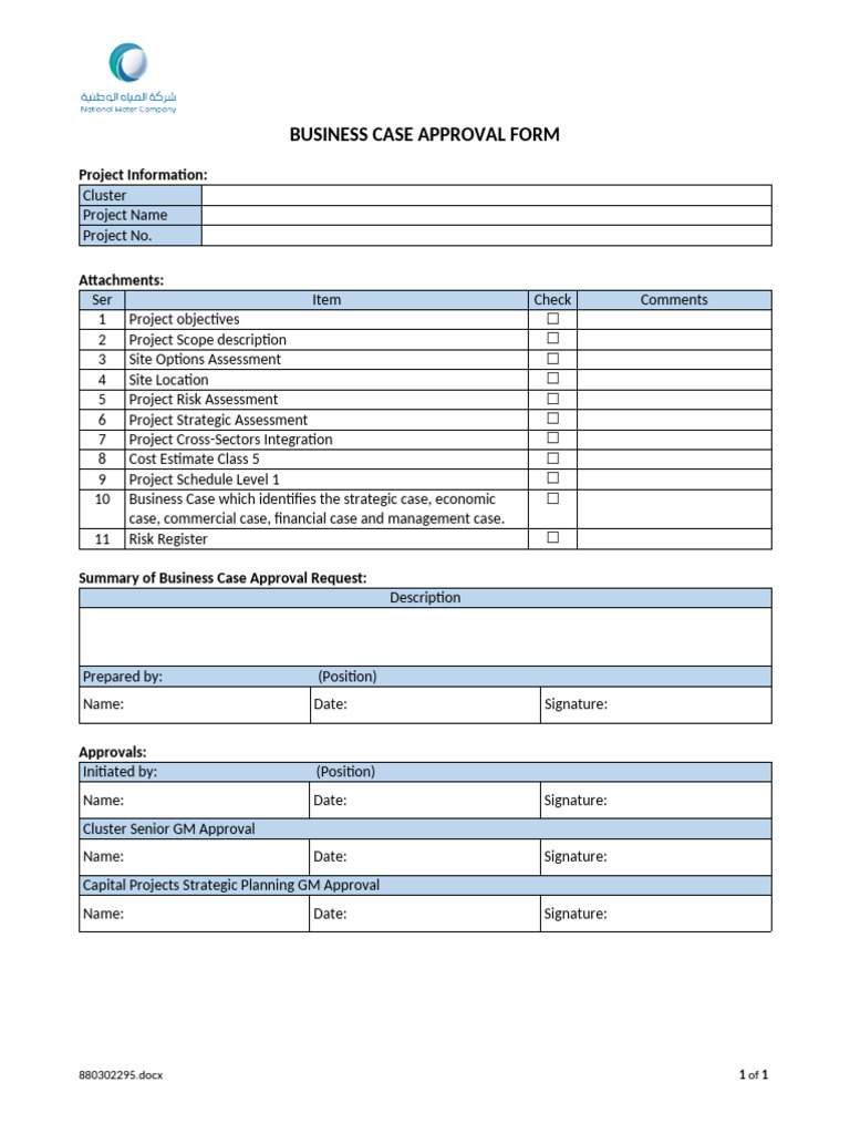 PMF 0004 A Business Case Approval | PDF