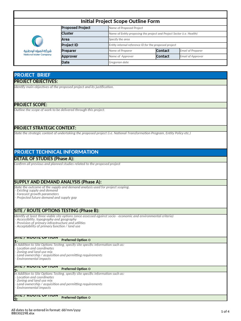 PMF-004-FYP-003 - 02 Initial Project Scope Outline Form | PDF | Zoning ...