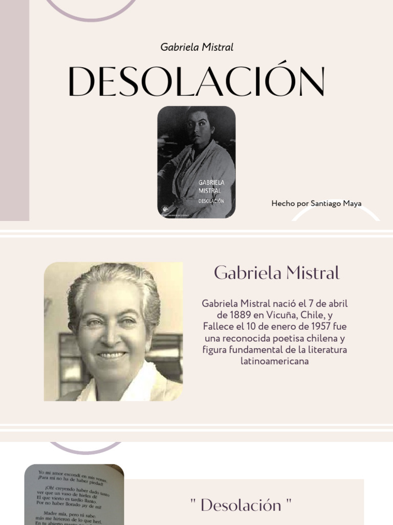 Gabriela Mistral desolacion | PDF