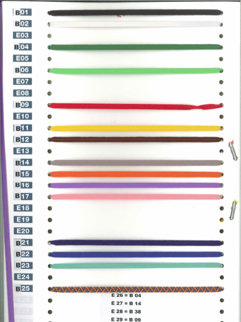 colours flat elastics | PDF