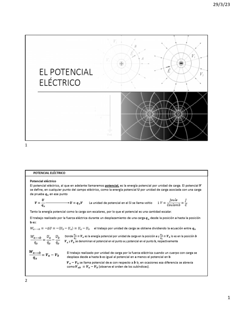 El Potencial Electrico | PDF | Electronvoltio | Electricidad