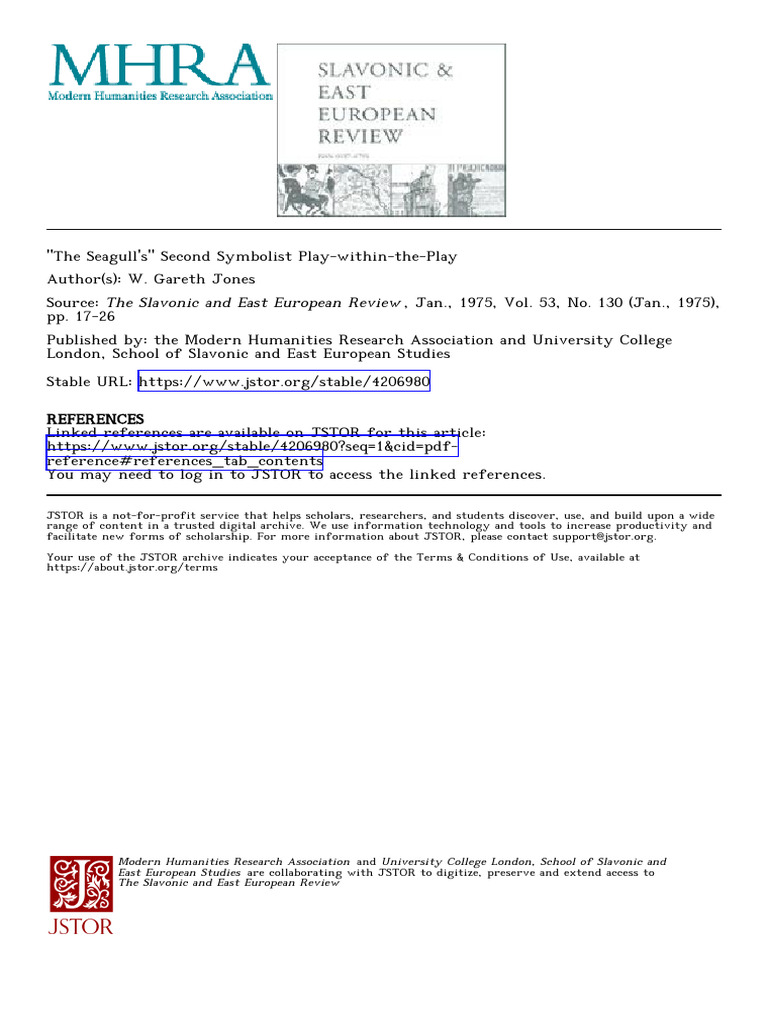 Jones-Second Symbolist Play Within-1975 | PDF