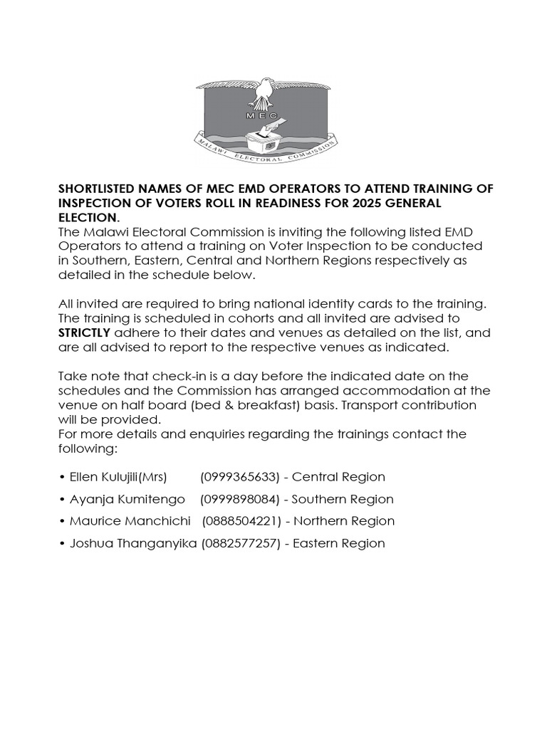 FINAL EMD OPERATORS TRAINING INVITATION (1) | PDF