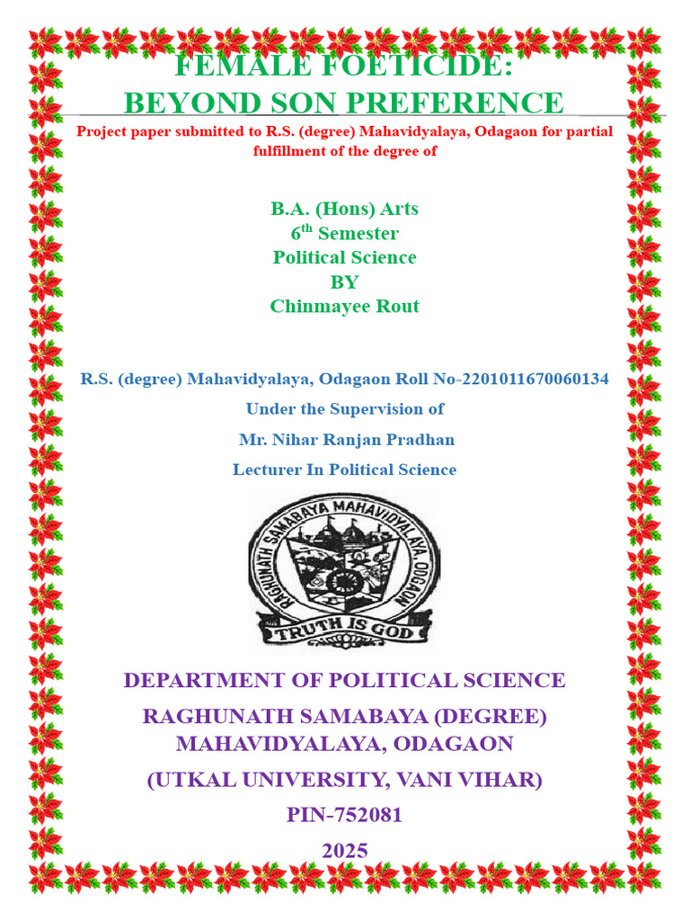 FEMALE FOETICIDE FP Lipi PDF | PDF