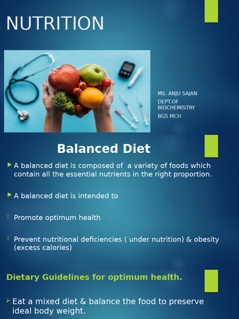 Balanced Diet Guidelines and Nutrition | PDF | Diet (Nutrition) | Diet ...