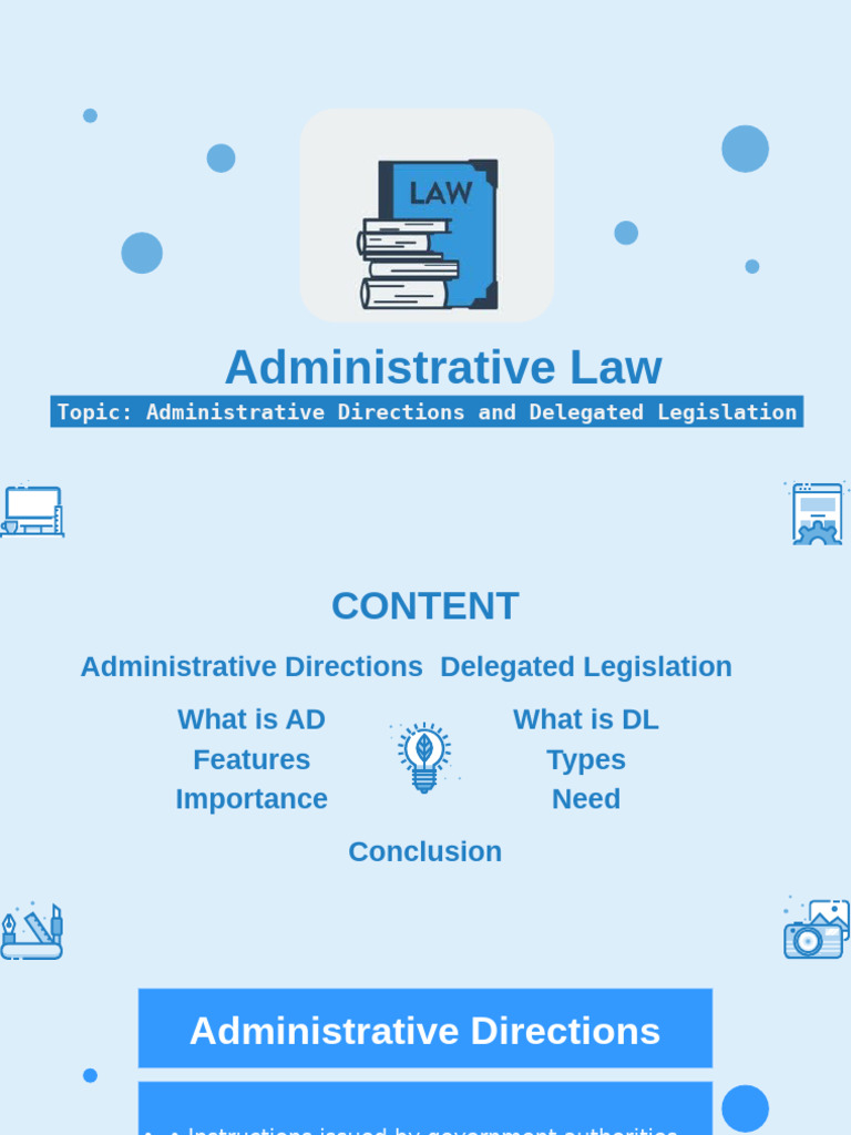 Understanding Administrative Directions & Delegated Legislation | PDF