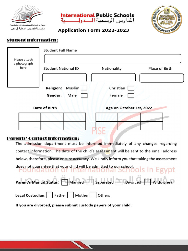 Admission IPS Schools 2022-2023 - 1 | PDF | Child Custody