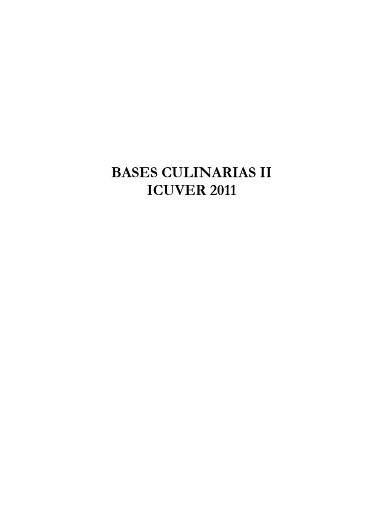 Bases Ii | PDF | Panes | Cocinando