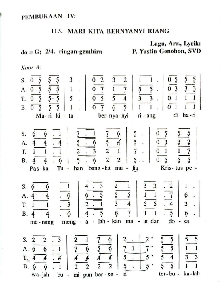 Mari Kita Bernyanyi Riang | PDF