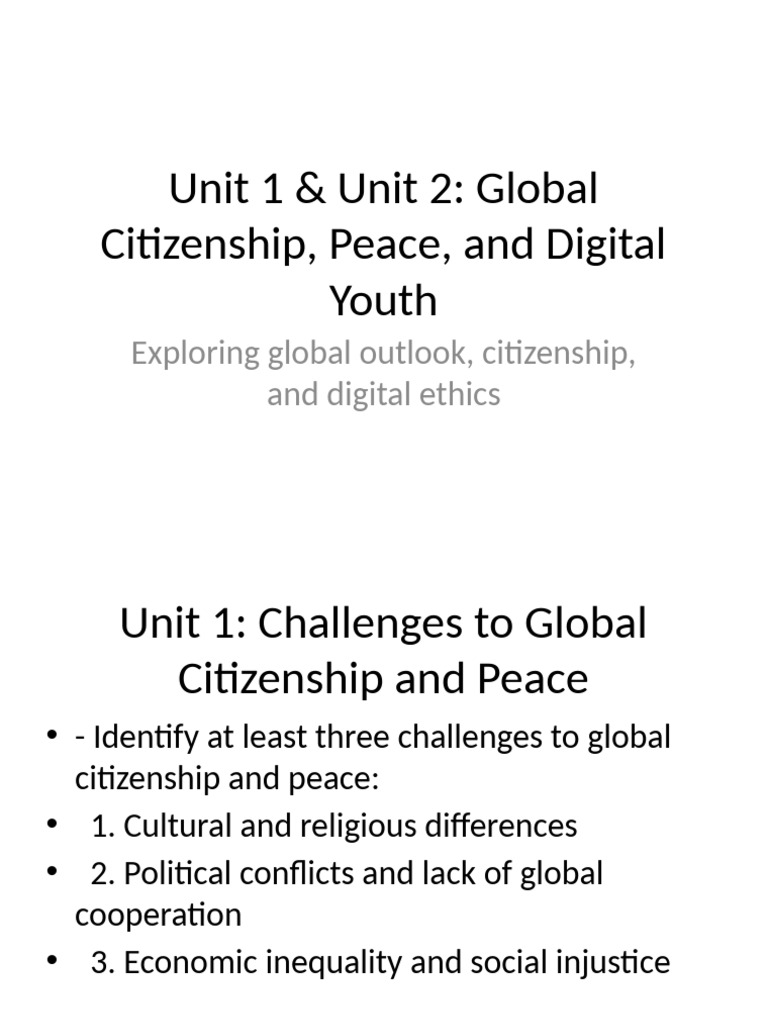 Global Citizenship Activities | PDF