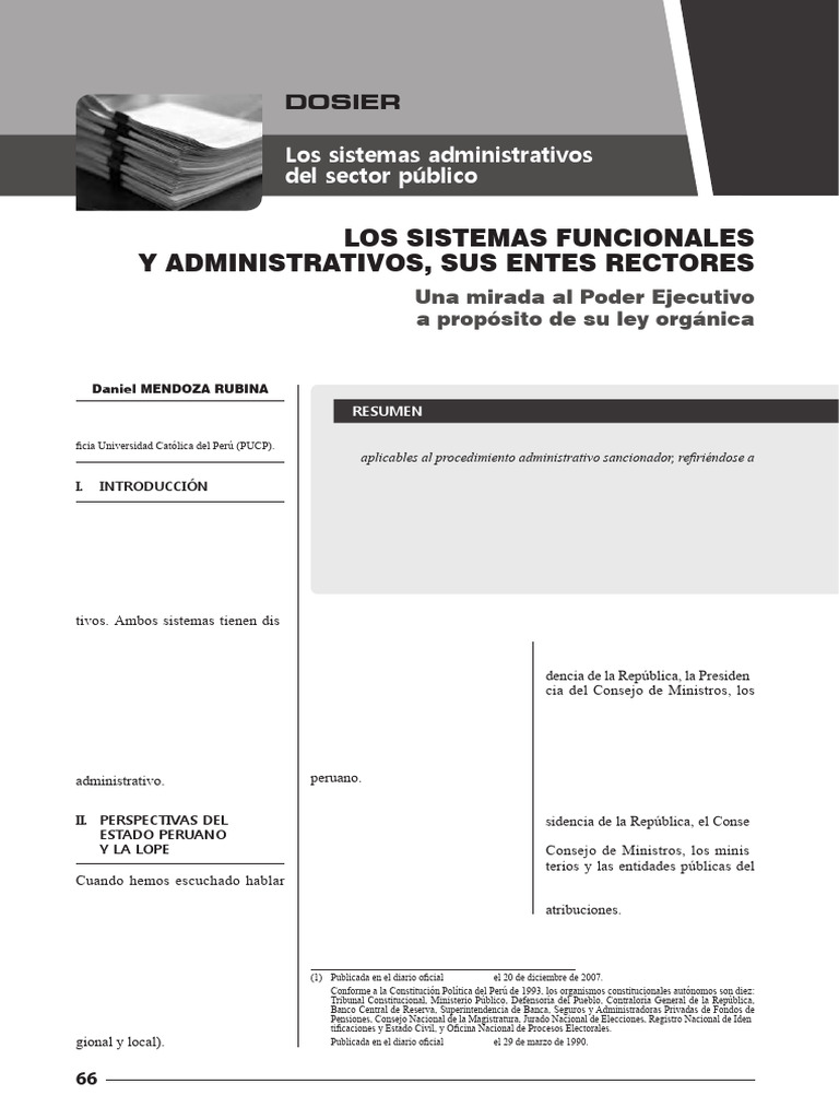 Los Sistemas Funcionales y Administrativ | PDF | Administración Pública | Ministerio ...