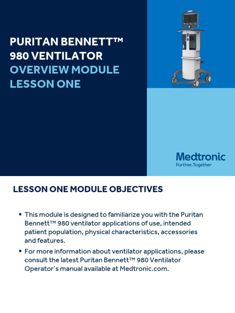 1 Lesson One PB980 Overview | PDF | Manufactured Goods | Respiration