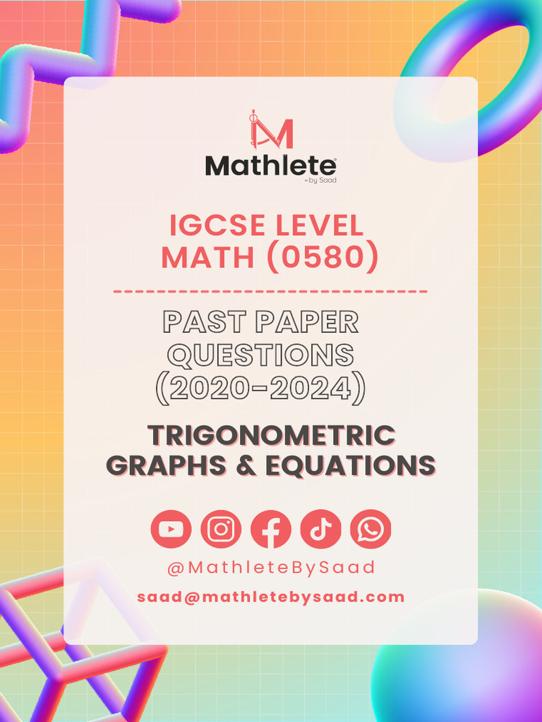 Trigonometric Graphs and Equations (IGCSE) | PDF | Trigonometric ...