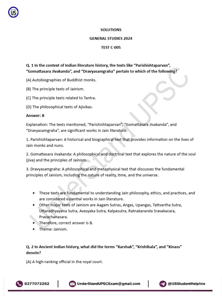 Ancient India Test (Discussion) | PDF | Pottery | Vedas