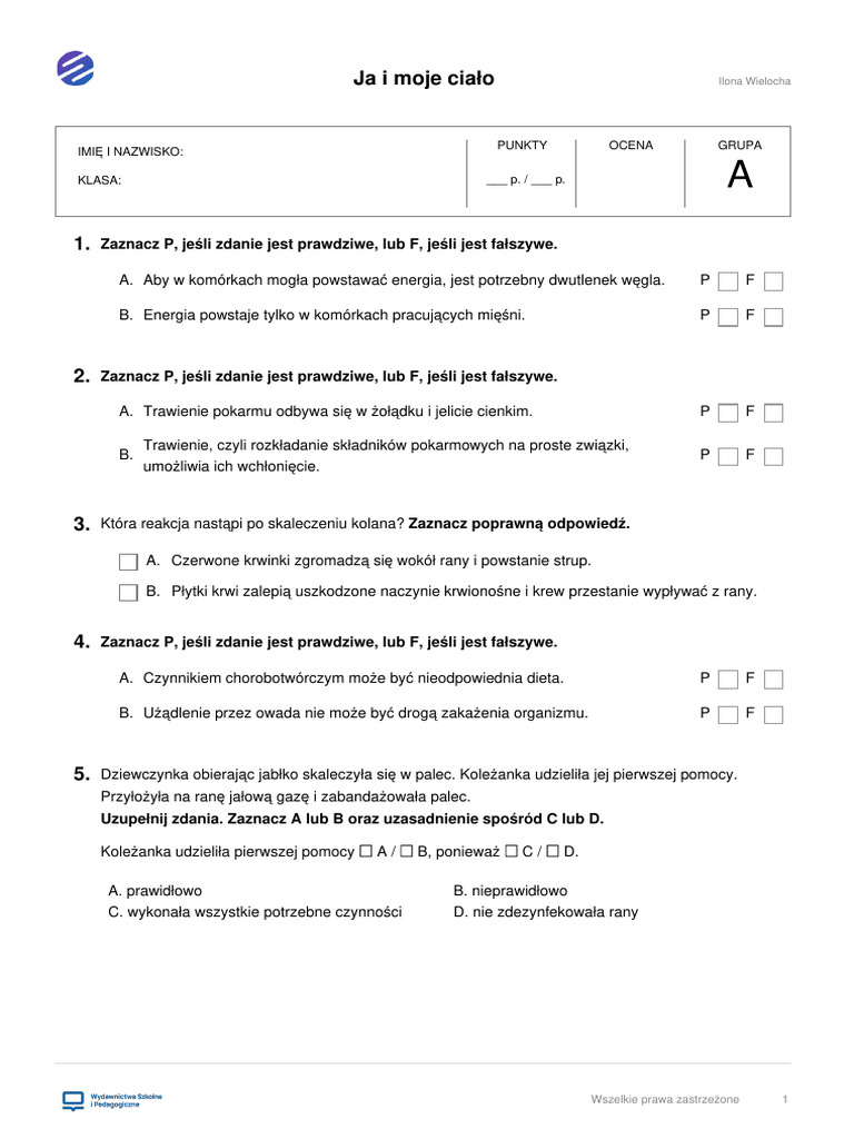 Ja i Moje Cialo Dla Ucznia | PDF
