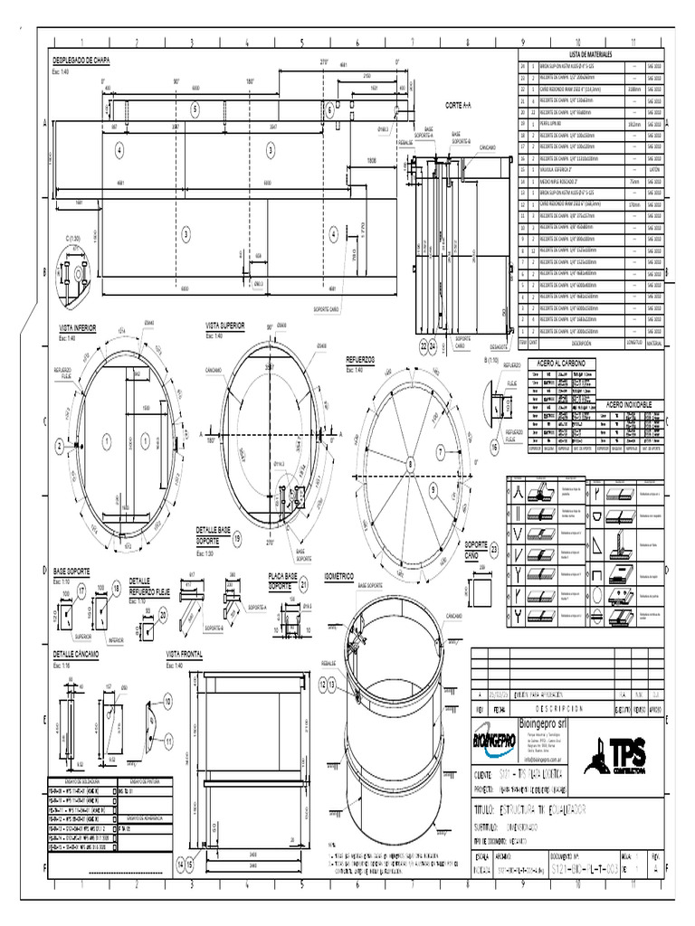 S121-BIO-PL-T-003-A (ESTRUCTURA TK ECUALIZADORL) e | PDF