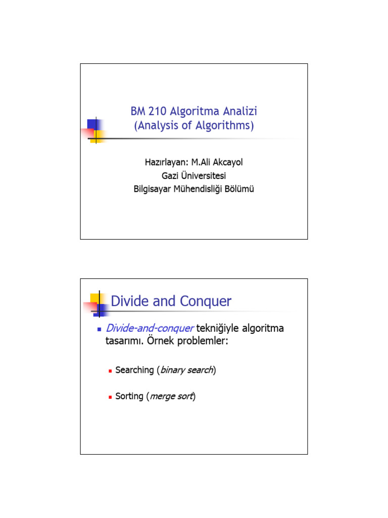 AAL3 Divide Conquer | PDF