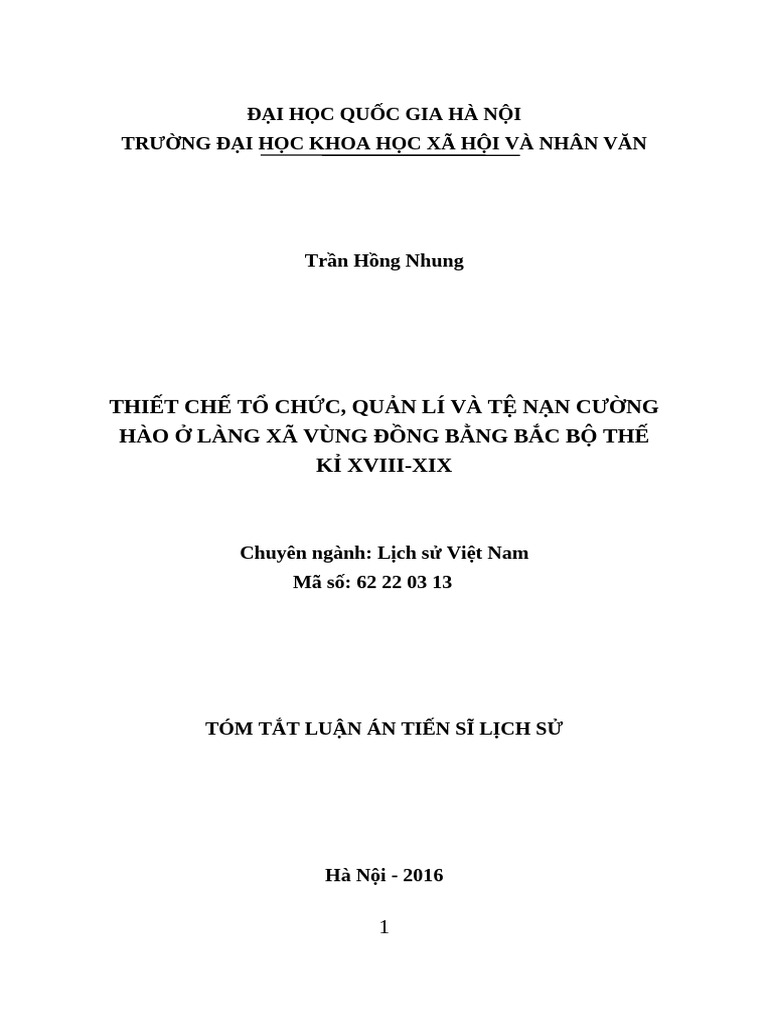 Tran Hong Nhung | PDF