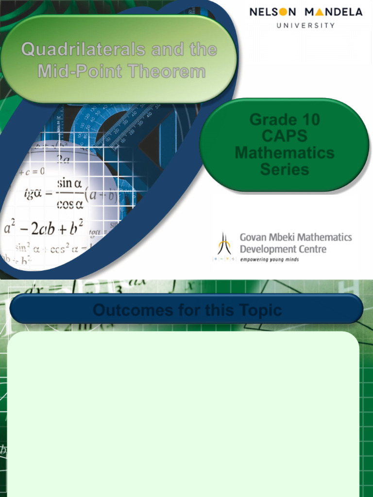 Quadrilaterals and Midpoint Theorem | PDF | Rectangle | Geometric Shapes