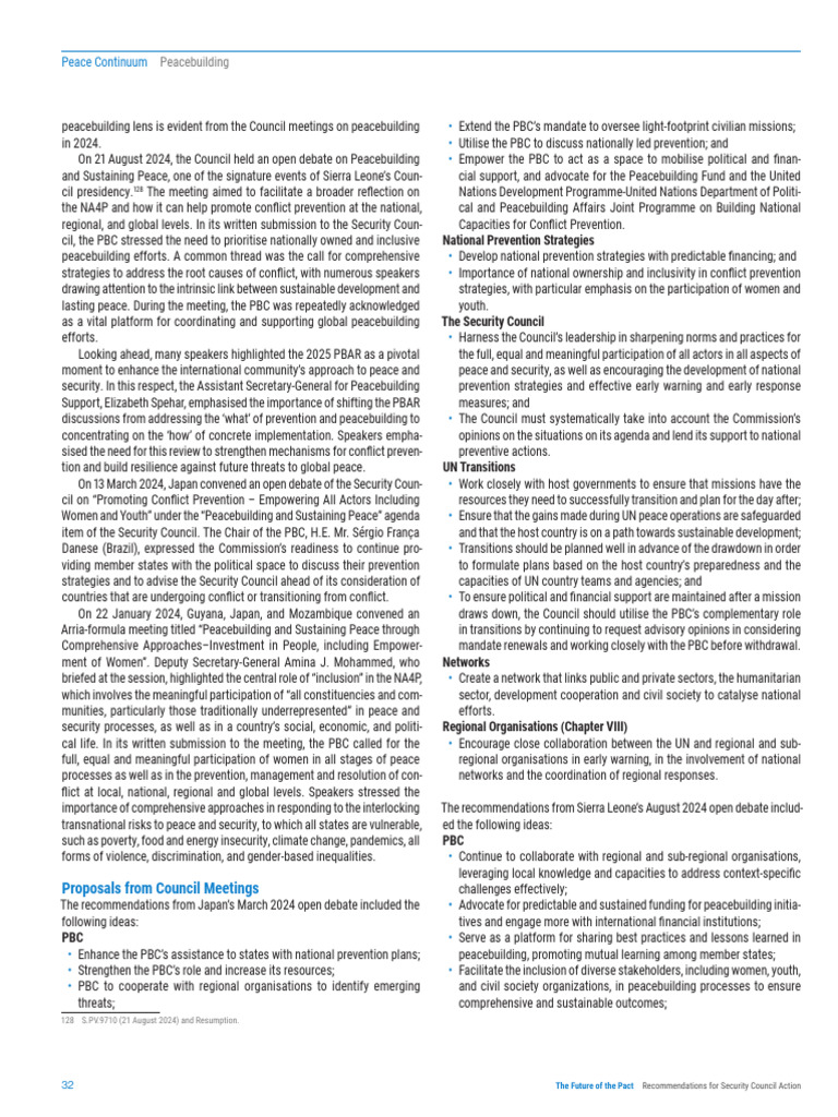 UN Security Council Report - Page32 | PDF | Peacebuilding | Global Politics